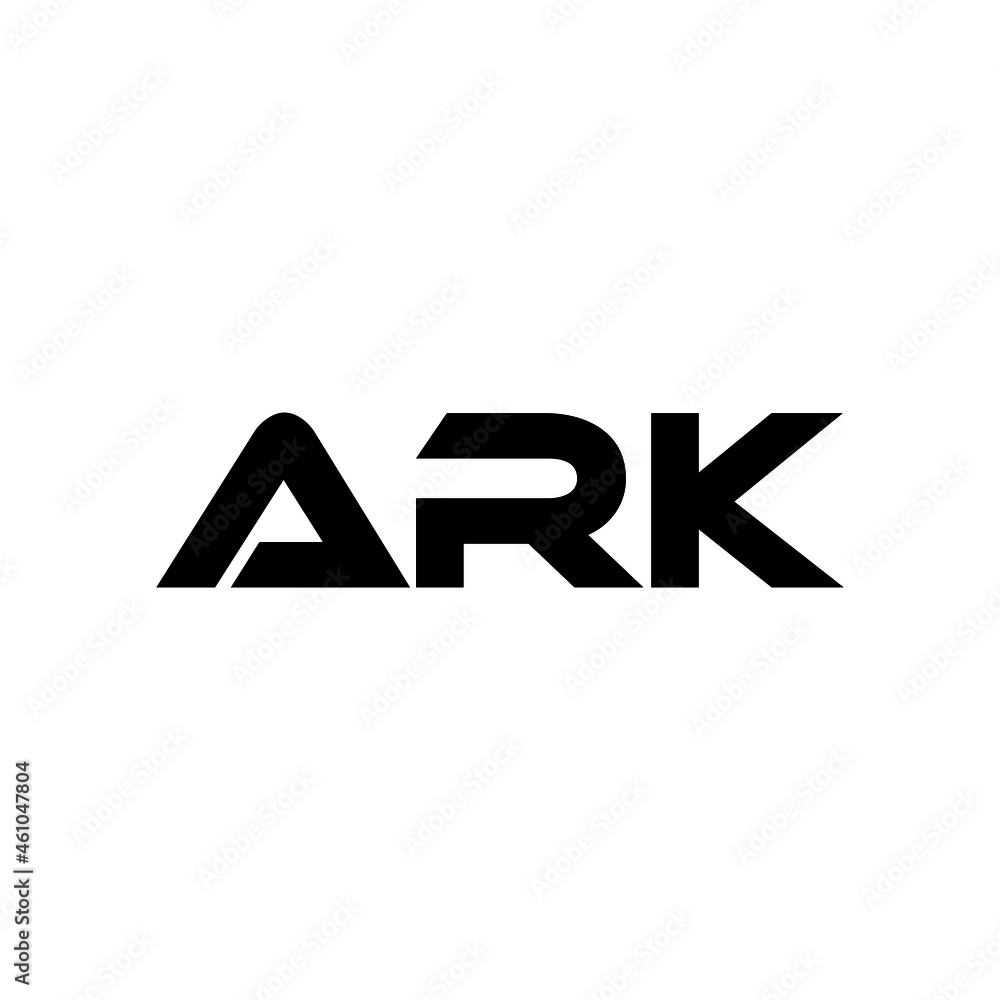ARK letter logo design with white background in illustrator, vector ...