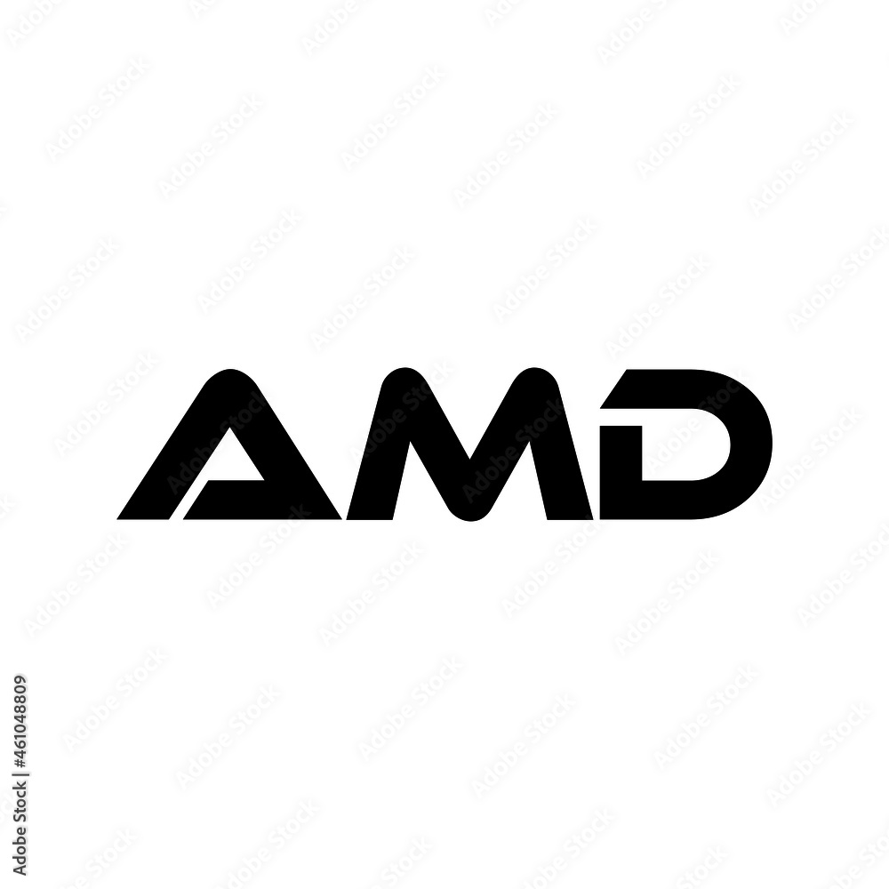 AMD letter logo design with white background in illustrator, vector ...
