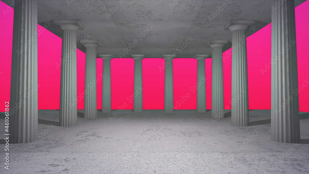 Virtual TV studio backdrop with an ancient pop aesthetic. Colorful ...