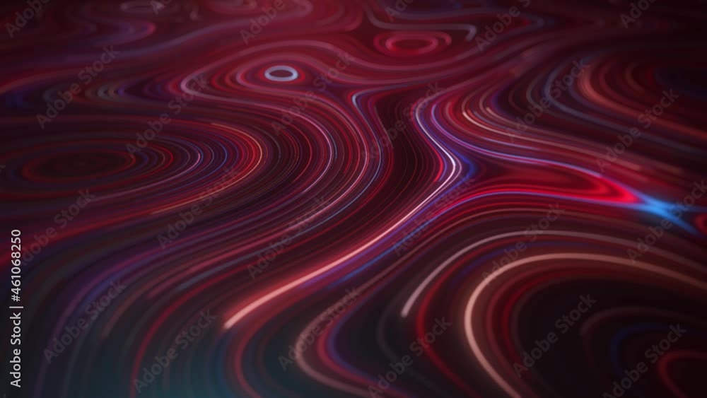 Abstract Flowing Particle Lines Data Concept Background Loop/ 4k ...