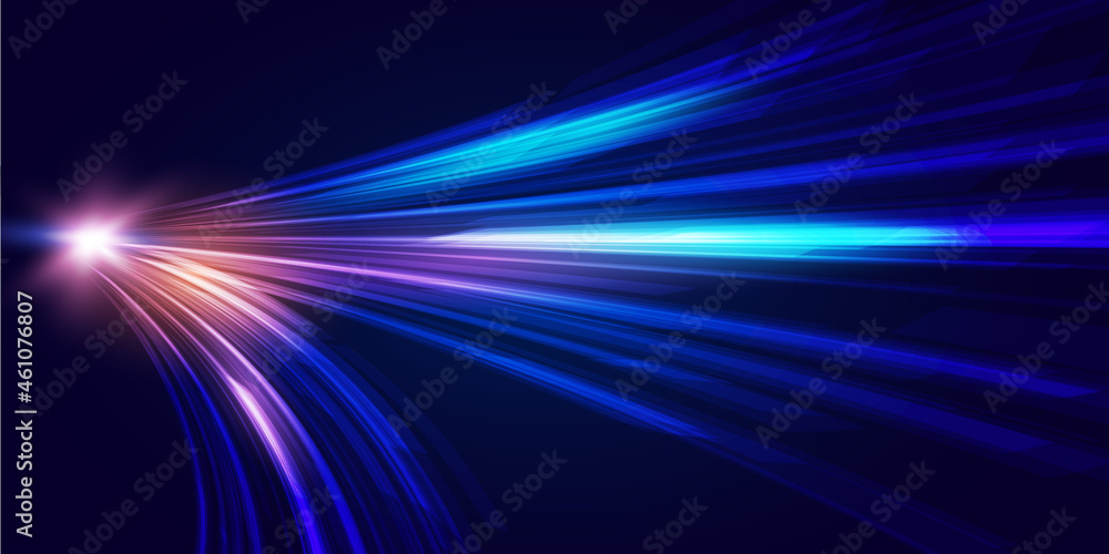 Modern abstract high-speed movement. Dynamic motion light trails on ...