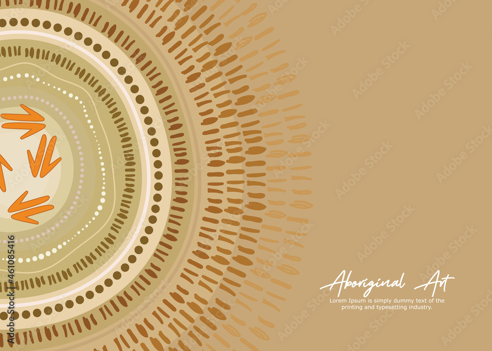 Aboriginal art vector poster design Stock Vector | Adobe Stock