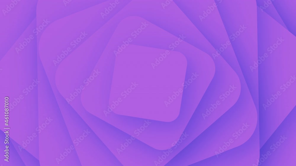 Square over a purple backdrop. Animated purple and dark purple ...