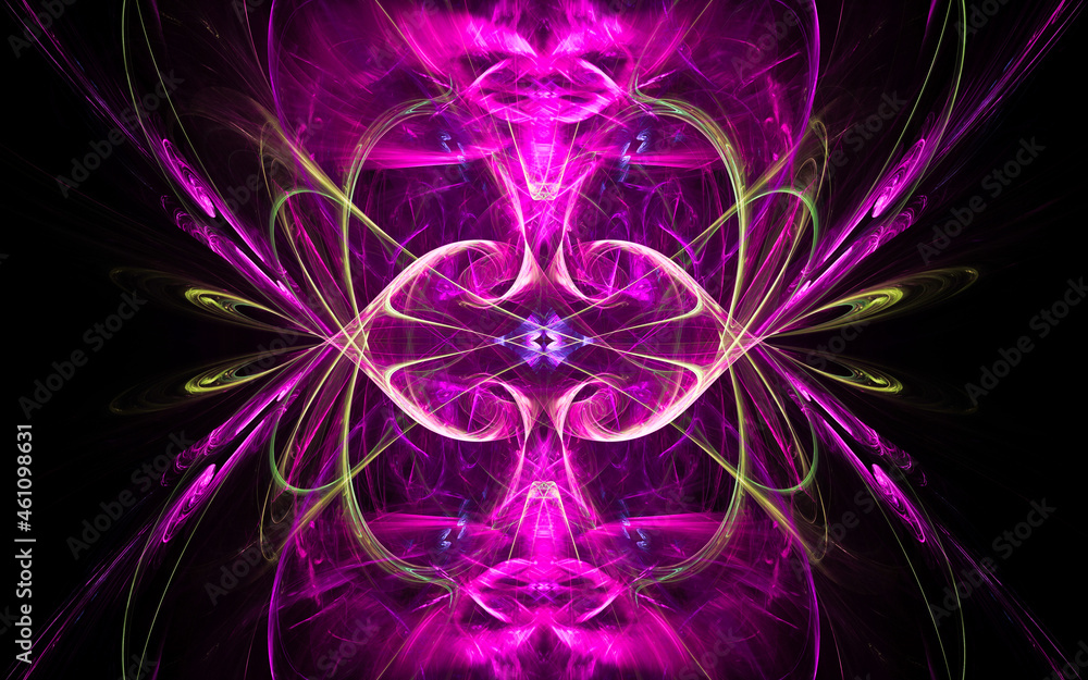 abstract illustration of a computer generated fantastic flower of ...