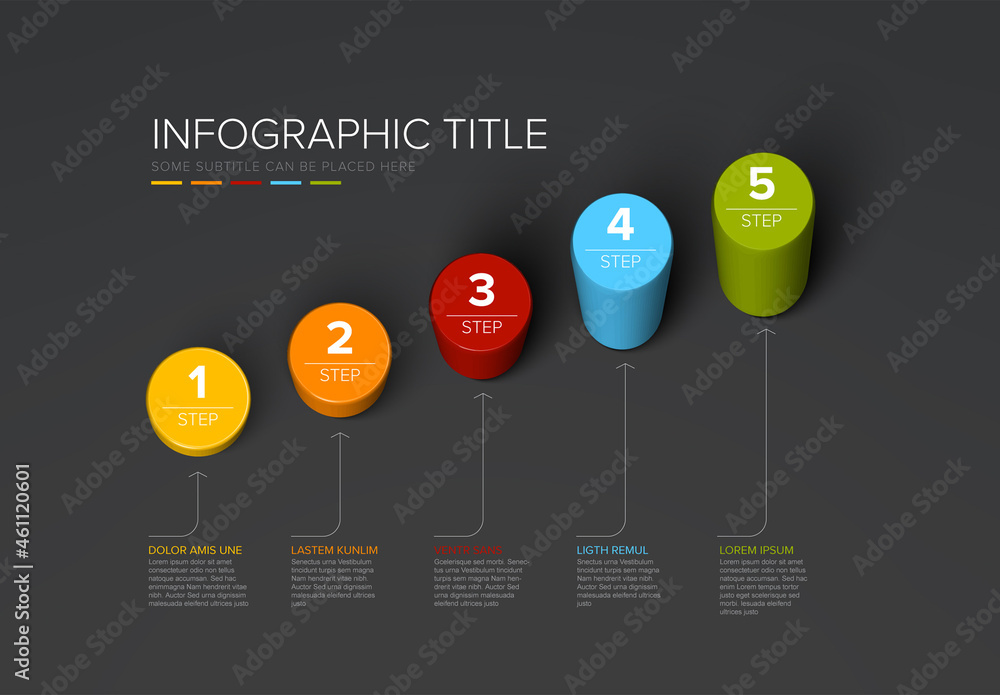 Minimalistic Five Diagonal Steps Layout with Cylindric Circle Steps ...