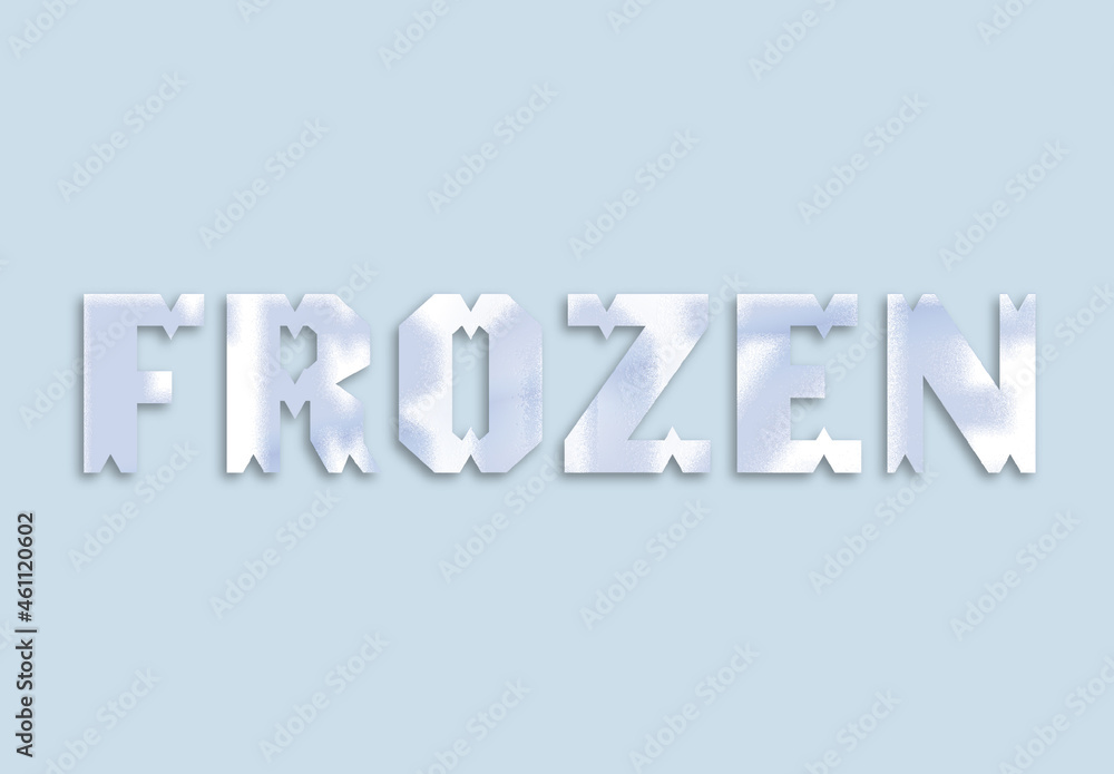 Frozen Text Effect Stock Template | Adobe Stock