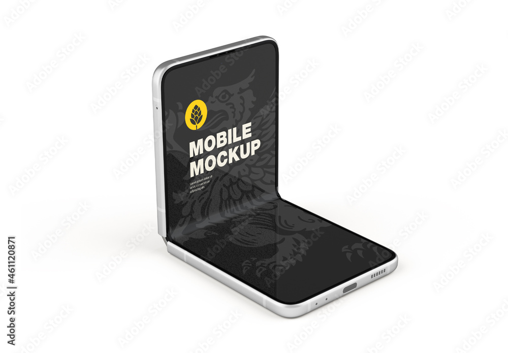 Folding Mobile Mockup Stock Template | Adobe Stock