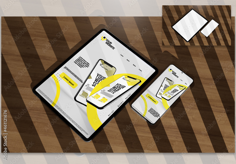 Mock Up of Electronic Device Stock Template | Adobe Stock