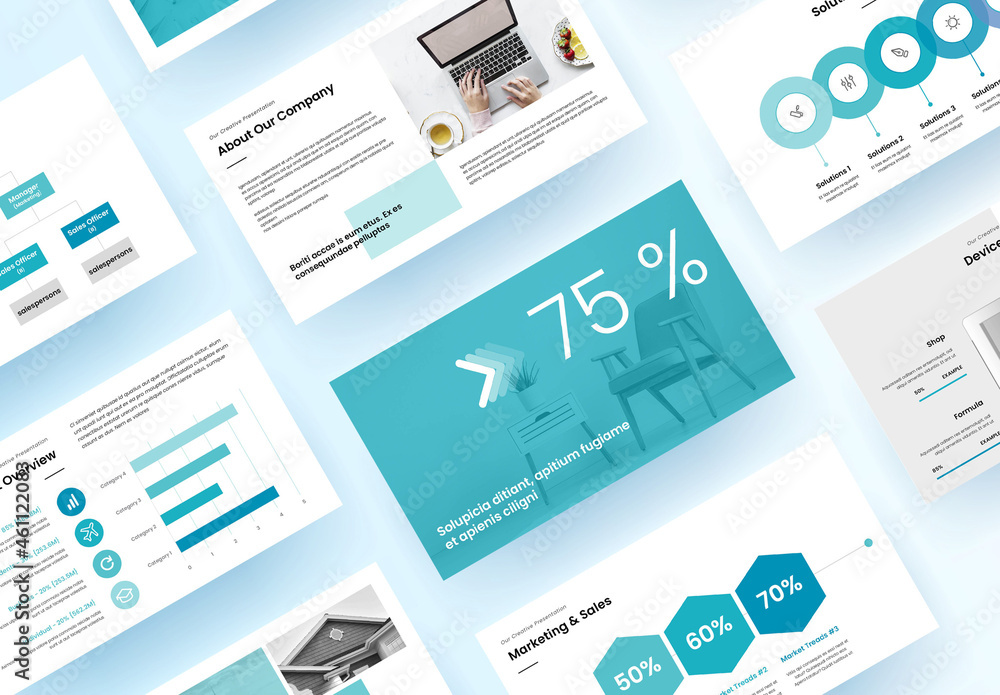 Creative Business Plan Presentation Layout Stock Template | Adobe Stock