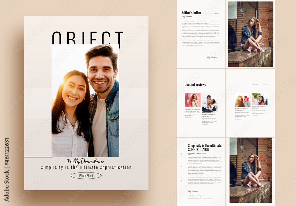 Object Magazine Layout Stock Template | Adobe Stock