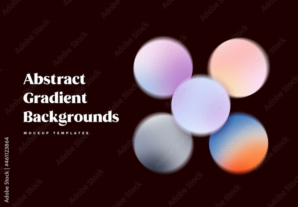 Abstract Gradients Background Mockup Stock Template | Adobe Stock