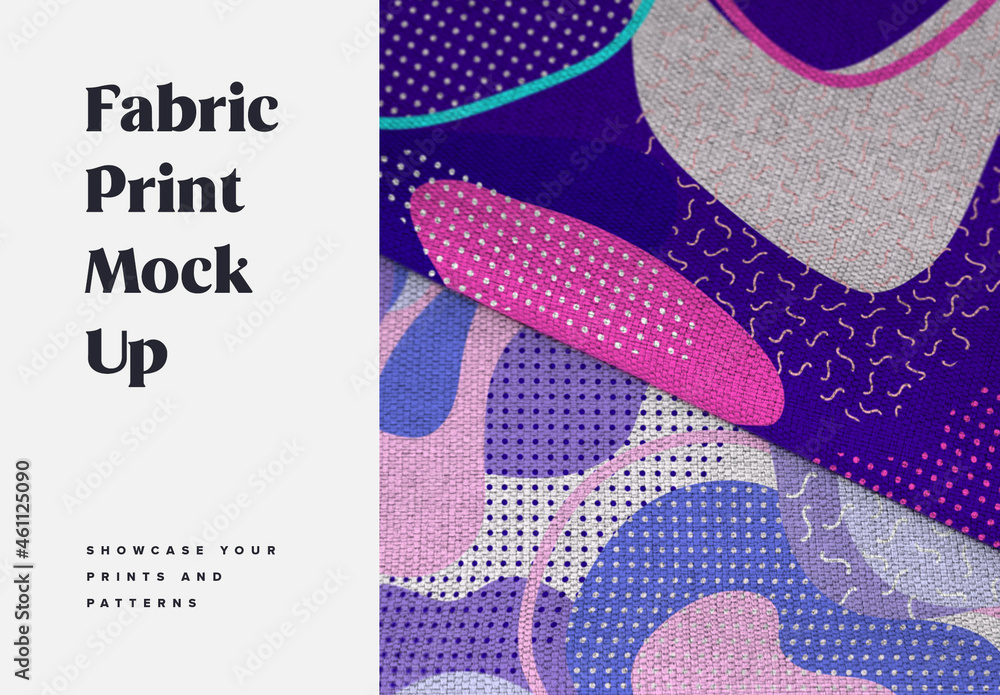 Cotton Fabric Print Mockup Stock Template | Adobe Stock
