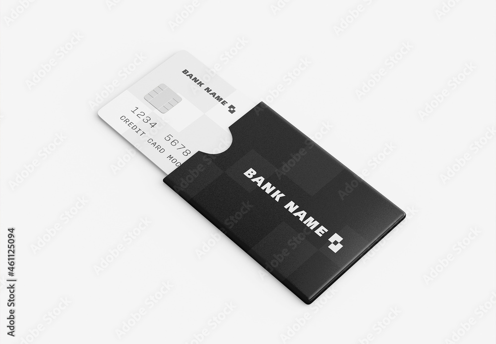Credit Card in Card Holder Mockup Stock Template | Adobe Stock