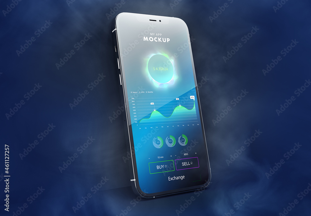 iphone 12 Pro Colorful Blue in Front and Back Left Side View and Blue ...