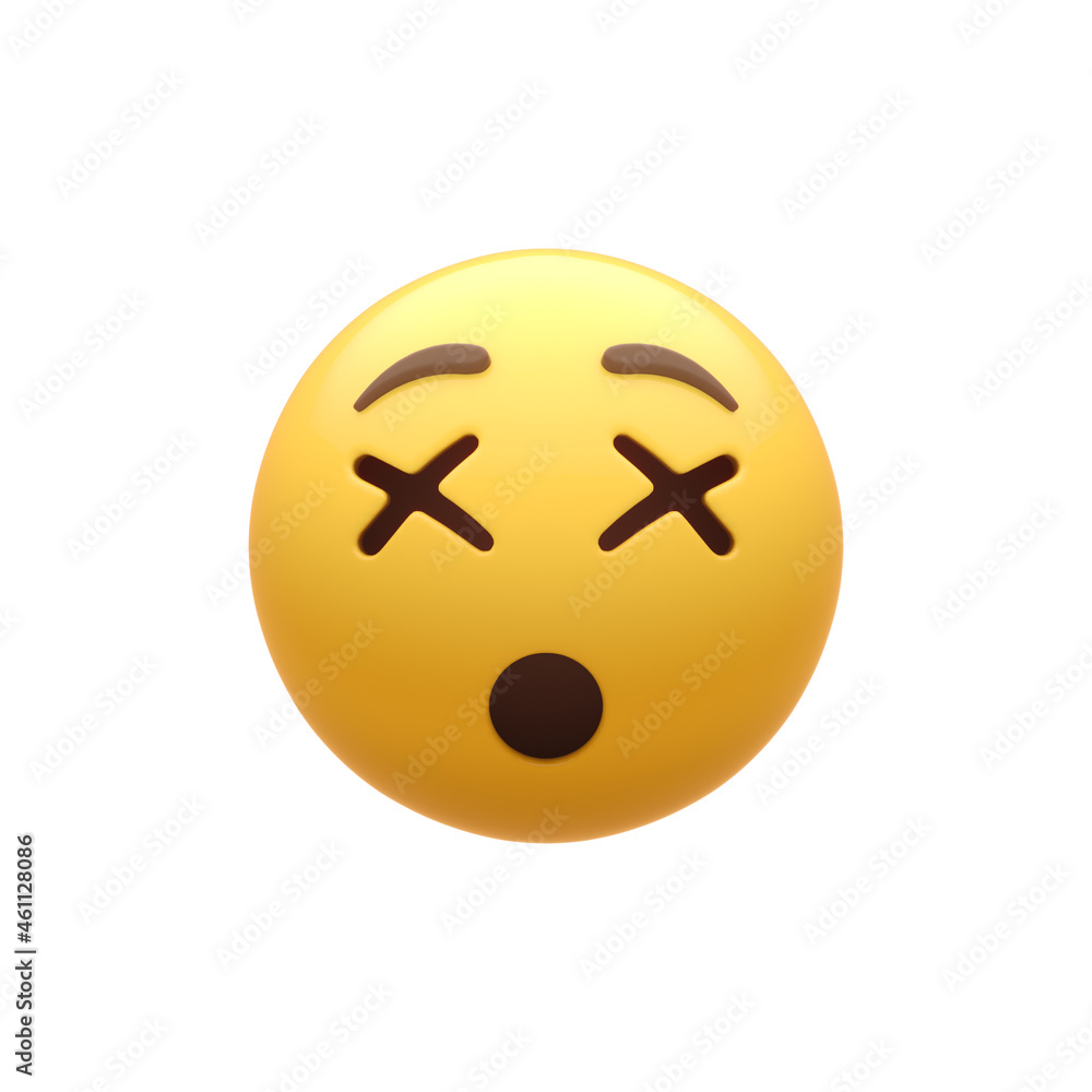 Dead Smiley Face Stock Illustration | Adobe Stock