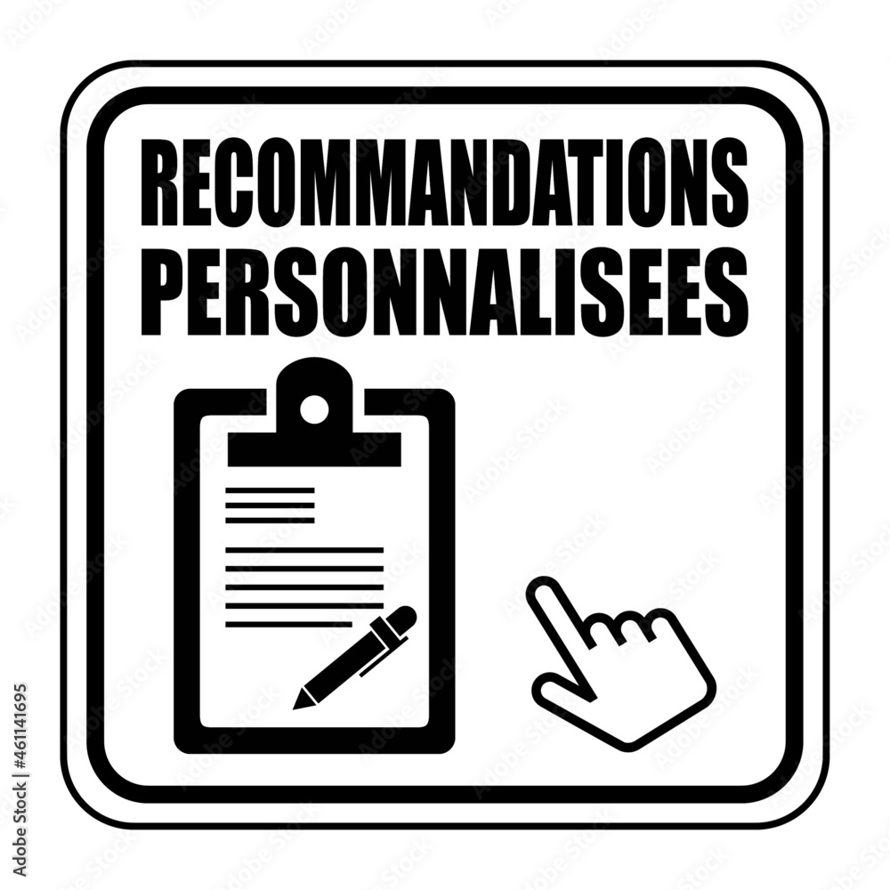 Logo recommandations personnalisées. vector de Stock | Adobe Stock