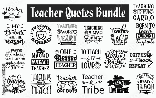 Funny teacher Quotes SVG Designs Bundle. Sarcastic teacher quotes SVG ...