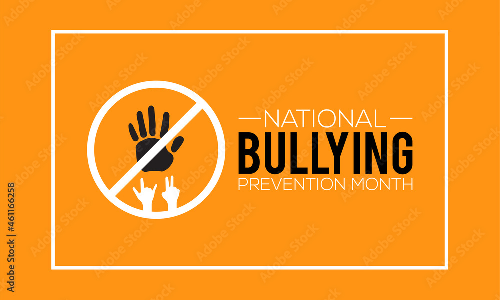 National bullying prevention month banner design with white background ...