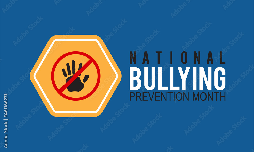 National bullying prevention month banner design with white background ...