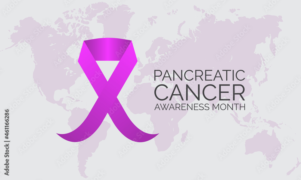 World pancreatic cancer awareness month banner design in white ...