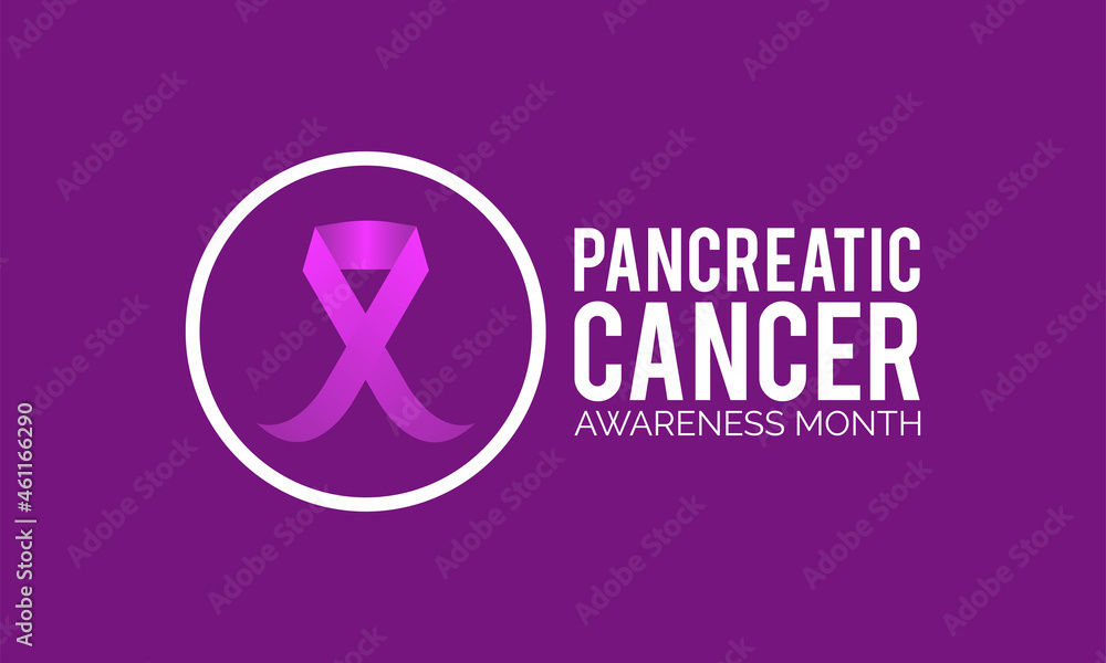 World pancreatic cancer awareness month banner design in white ...