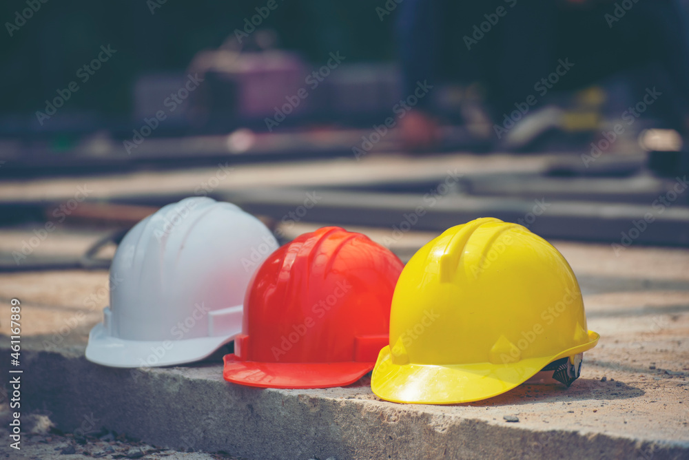 Safety helmet (hard hat) for engineer, safety officer, or architect ...