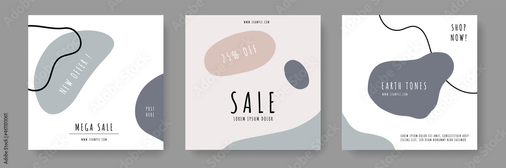 Original social media post templates, simple creative banner for eshop ...