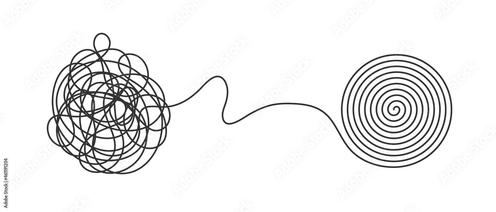 Chaos and order business concept flat style design vector illustration ...