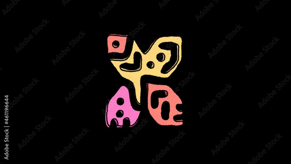 Letter X. Animated Cartoon, grunge Curved lines, Shake twitch effect ...