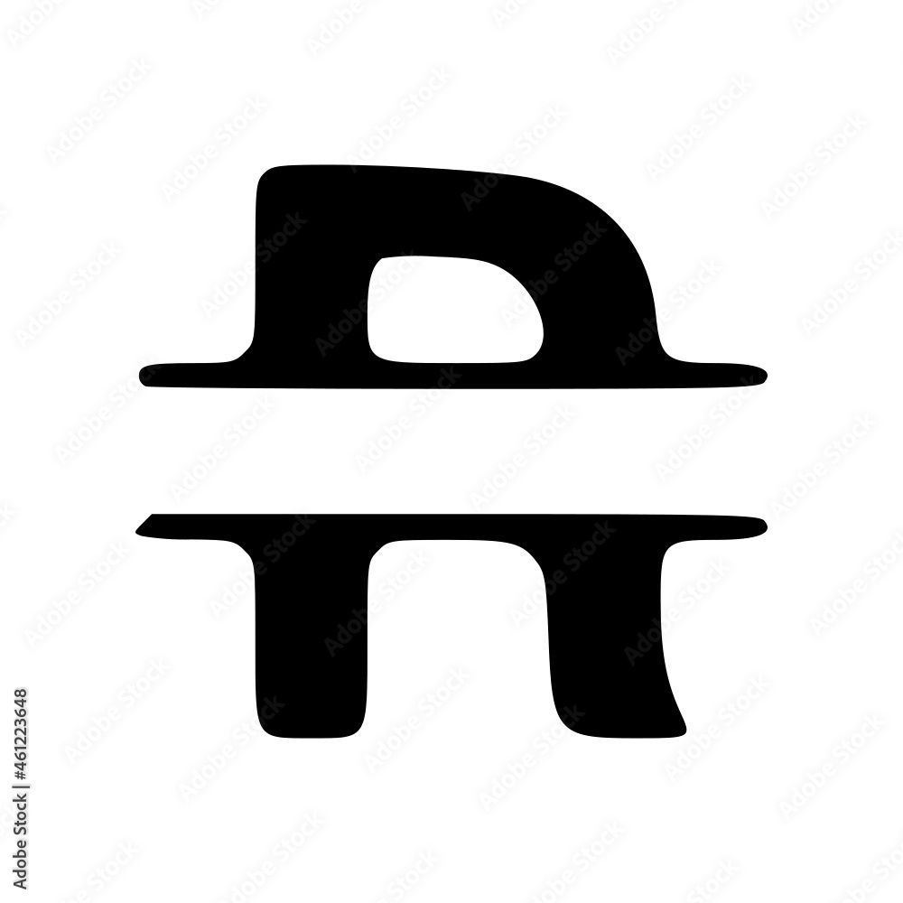 letter r doodle name monogram, name initial clip art Stock Vector ...