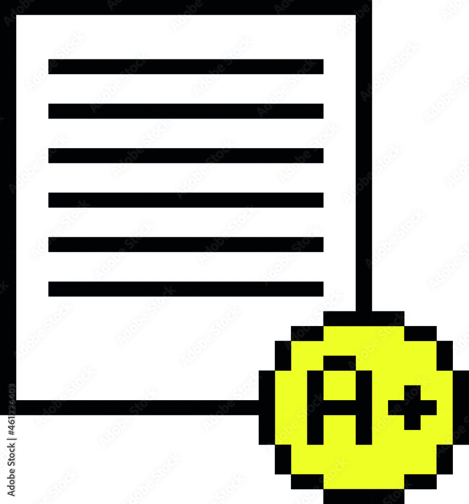 grade pixel art vector illustration Stock Vector | Adobe Stock