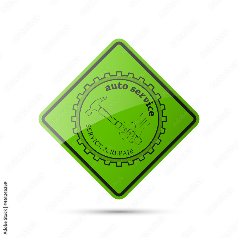 Vintage car symbols. Car service icon, vehicle sale retro label. Auto ...