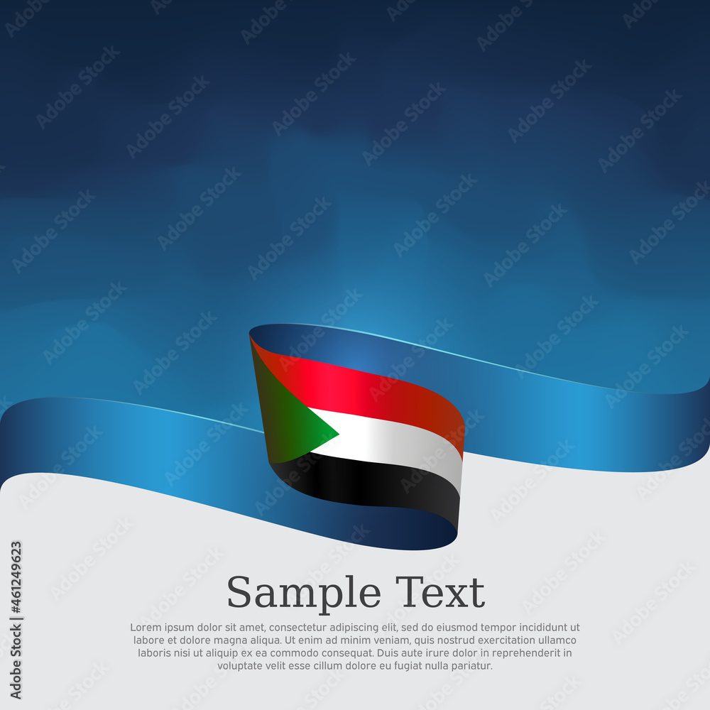 Sudan flag background. National sudanese patriotic banner, poster ...