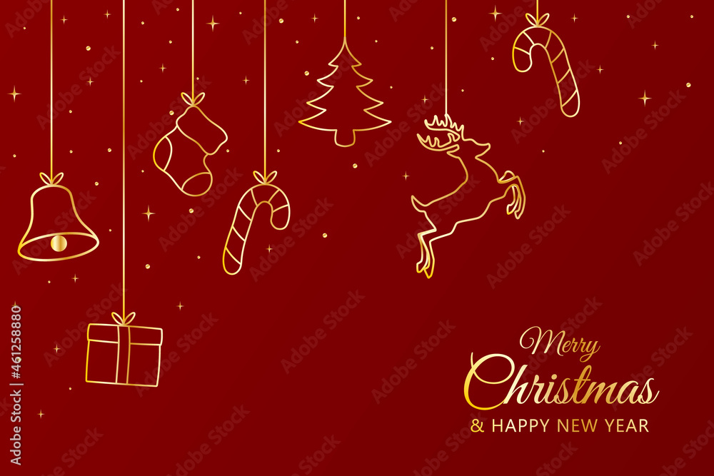Modern christmas background design Stock Vector | Adobe Stock