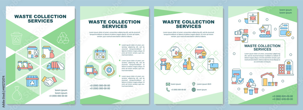 Waste collection services brochure template. Garbage management. Flyer ...