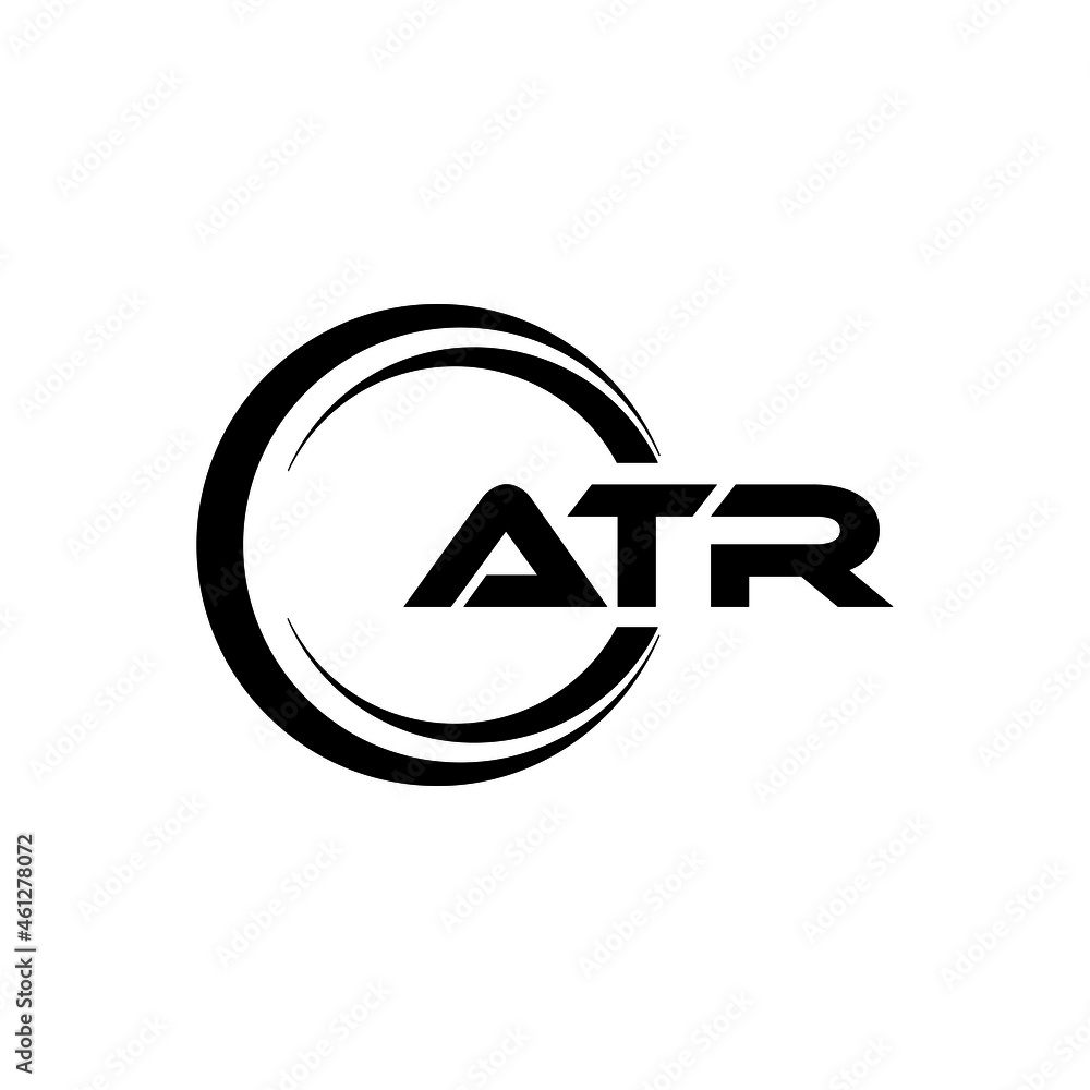 Vecteur Stock ATR letter logo design with white background in ...