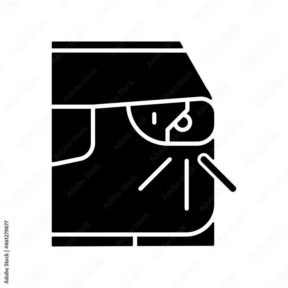 Broken headlight black glyph icon. Vehicle with cracked taillights ...