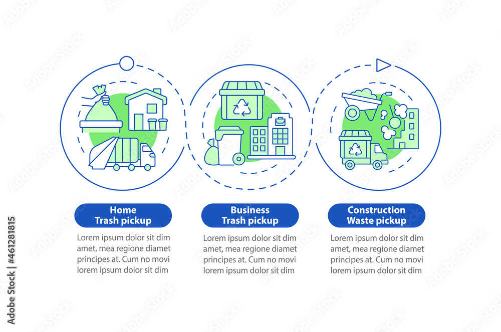 Garbage collection and transfer vector infographic template ...