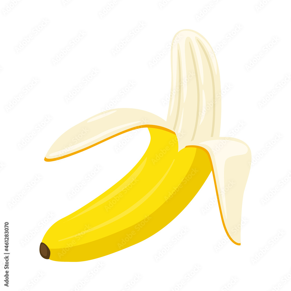 Banana Fruit Sign Emoji Icon Illustration. Healthy Food Vector Symbol ...