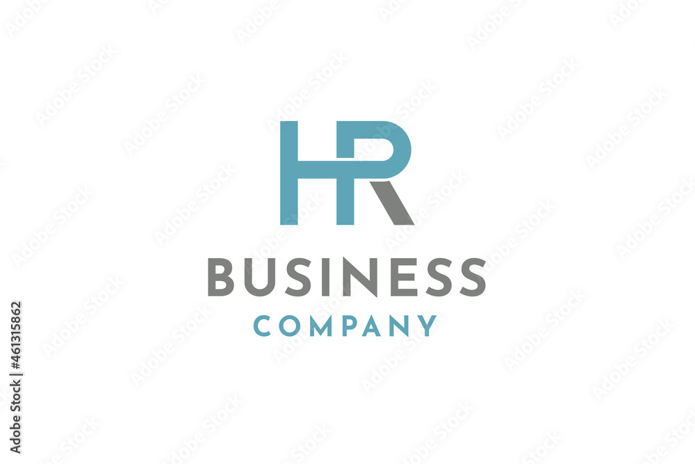 Abstract initials letter HR logo design vector illustration. Stock ...