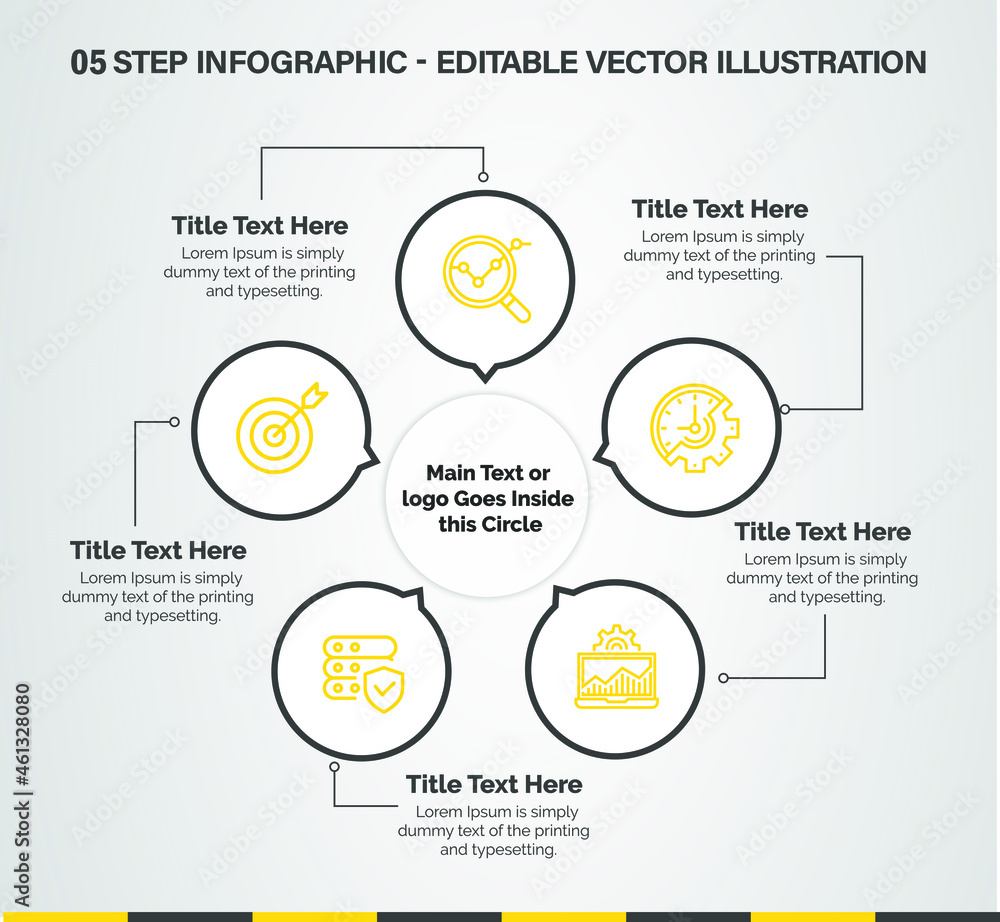 7 Steps Infographics Design Template - Graph, Pie chart, workflow ...