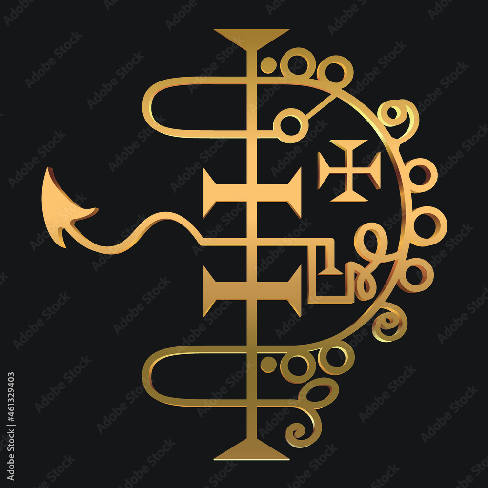 Aim Vector Golden Color Seal Isolated Sigil Ars Goetia Goetic Daemon ...