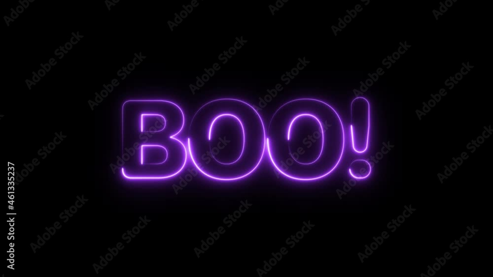 Halloween Boo word neon glowing background Stock Video | Adobe Stock