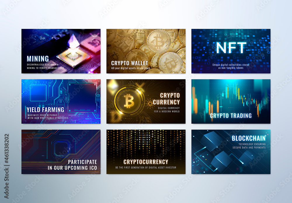 Cryptocurrency Opensource Blockchain Template Set Stock Template ...