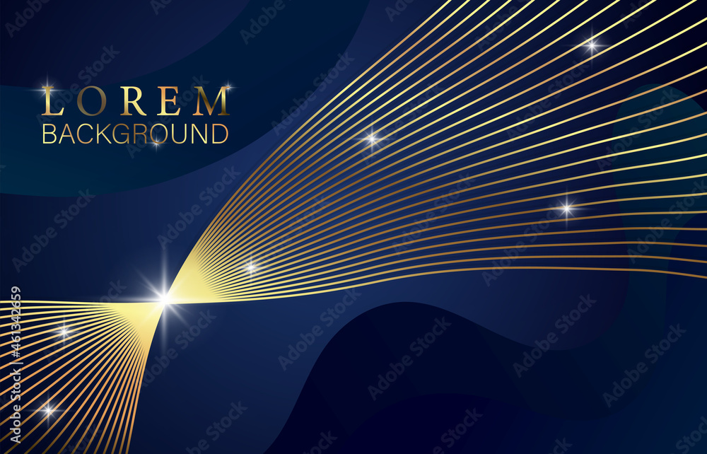 Award nomination concept. Elegant poster with golden shining line and ...