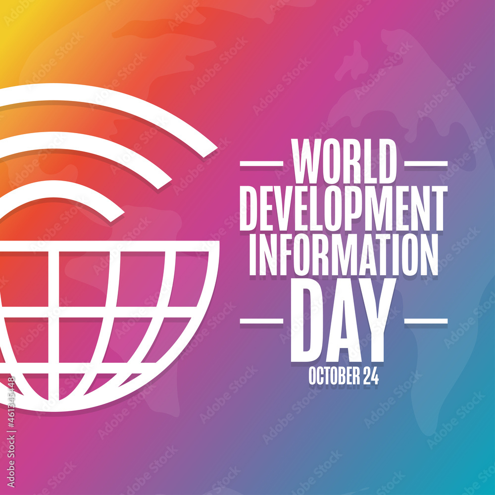 World Development Information Day. October 24. Holiday concept ...