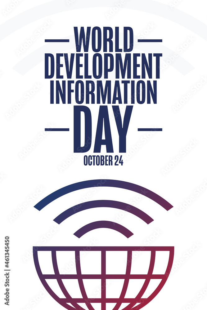 World Development Information Day. October 24. Holiday concept ...