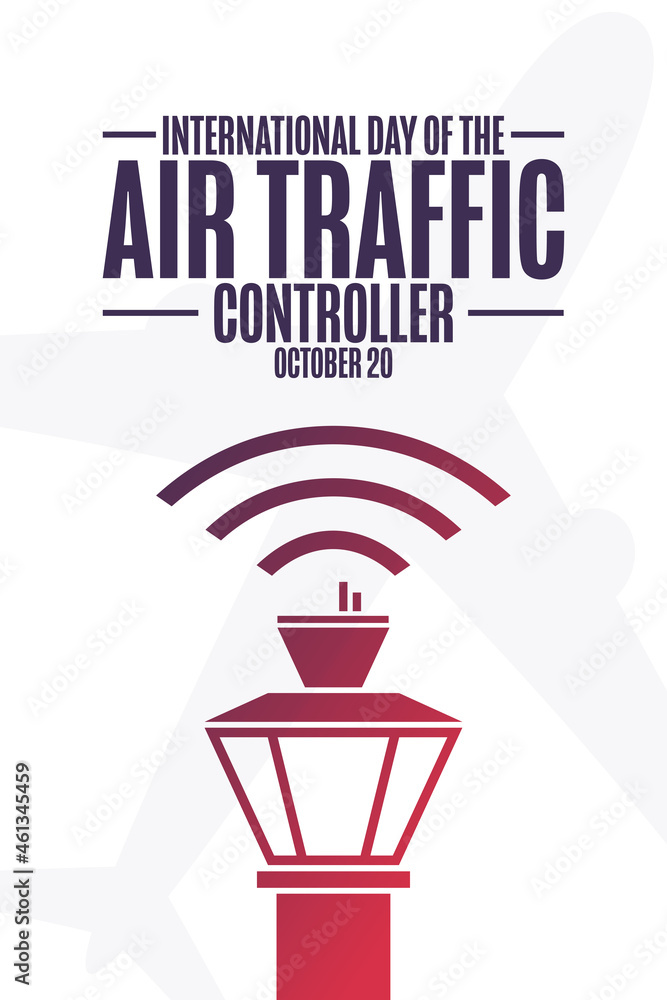 Vecteur Stock International Day of the Air Traffic Controller. October ...