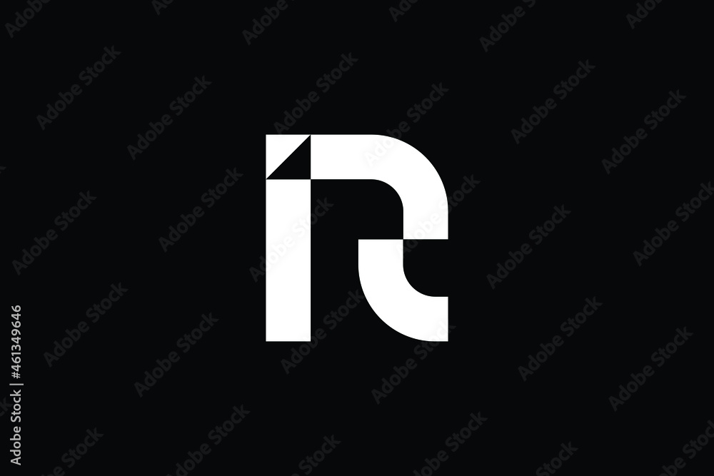 RI logo letter design on luxury background. IR logo monogram initials ...