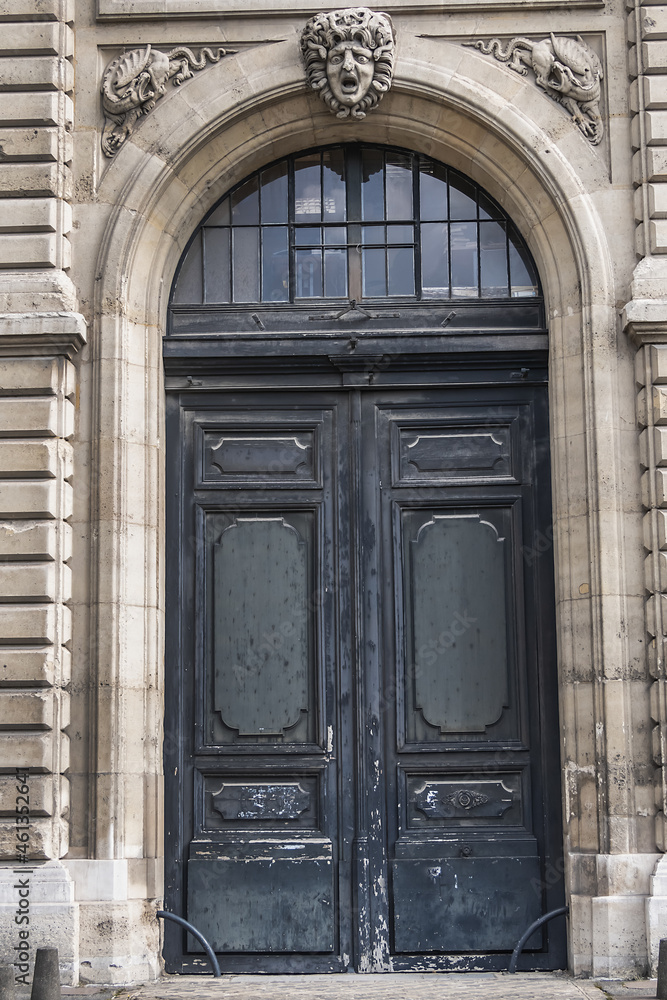 Architectural fragment of the facade of the military school (Ecole ...